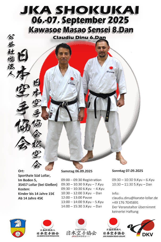 JKA SHOKUKAI Aki no Gasshuku with Kawasoe Masao Sensei in Lollar | JKA ...